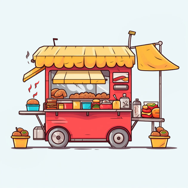 Street Food Coloring Page | Coloring Pages Mimi Panda