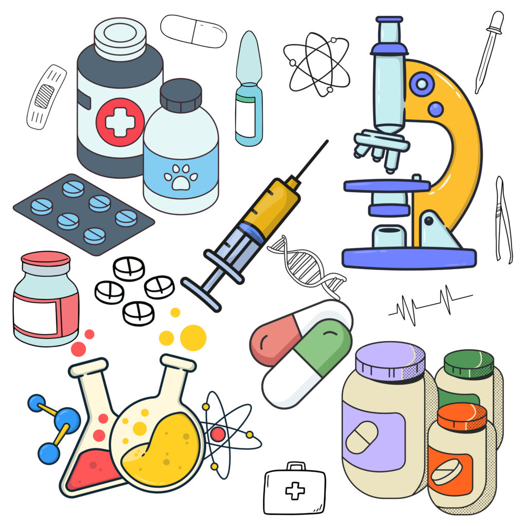 Doctor And Blood Sampling | Coloring Pages Mimi Panda