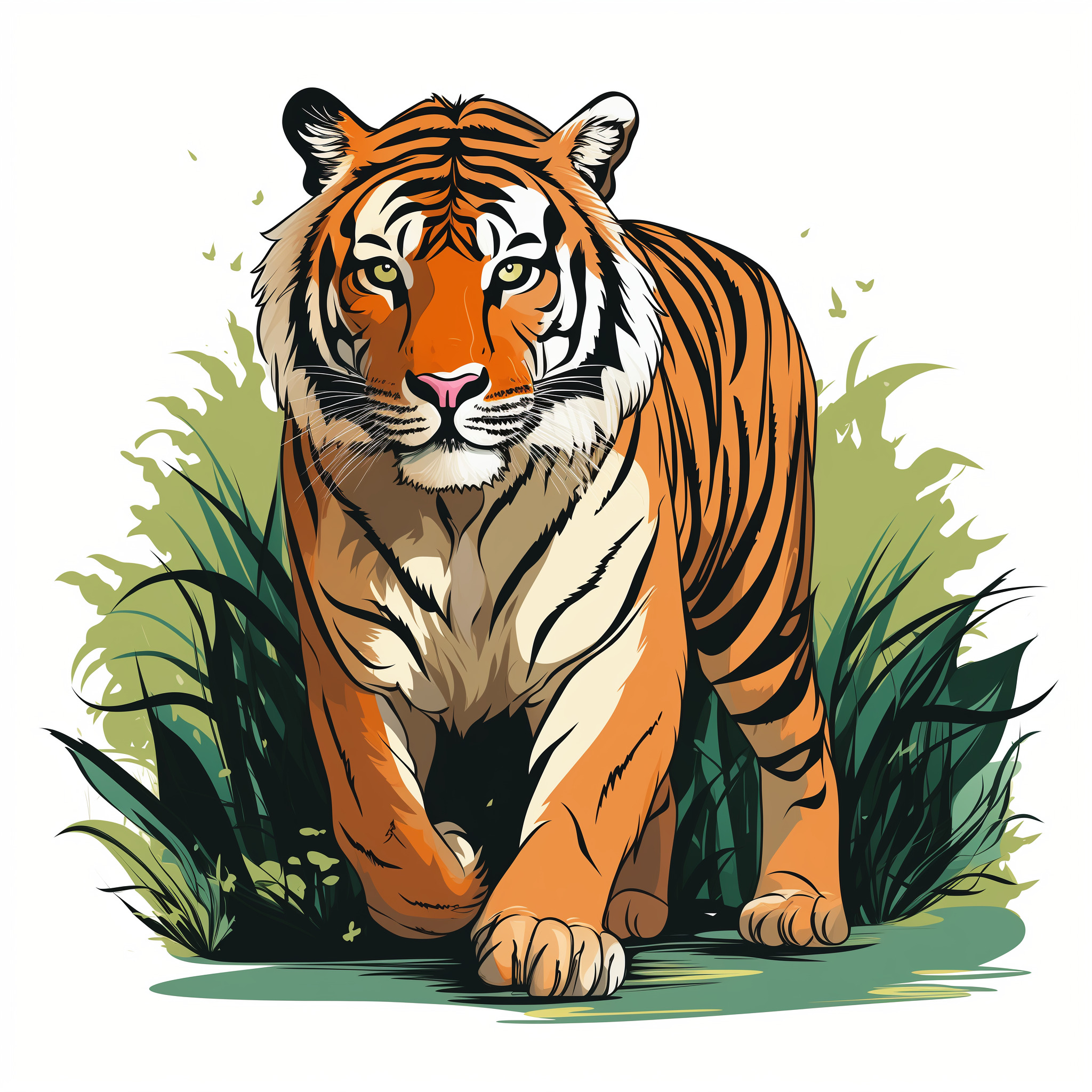 Vintage Tiger Coloring Page | Coloring Pages Mimi Panda