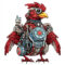 Adult Chicken Robot Doodle | Coloring Pages Mimi Panda