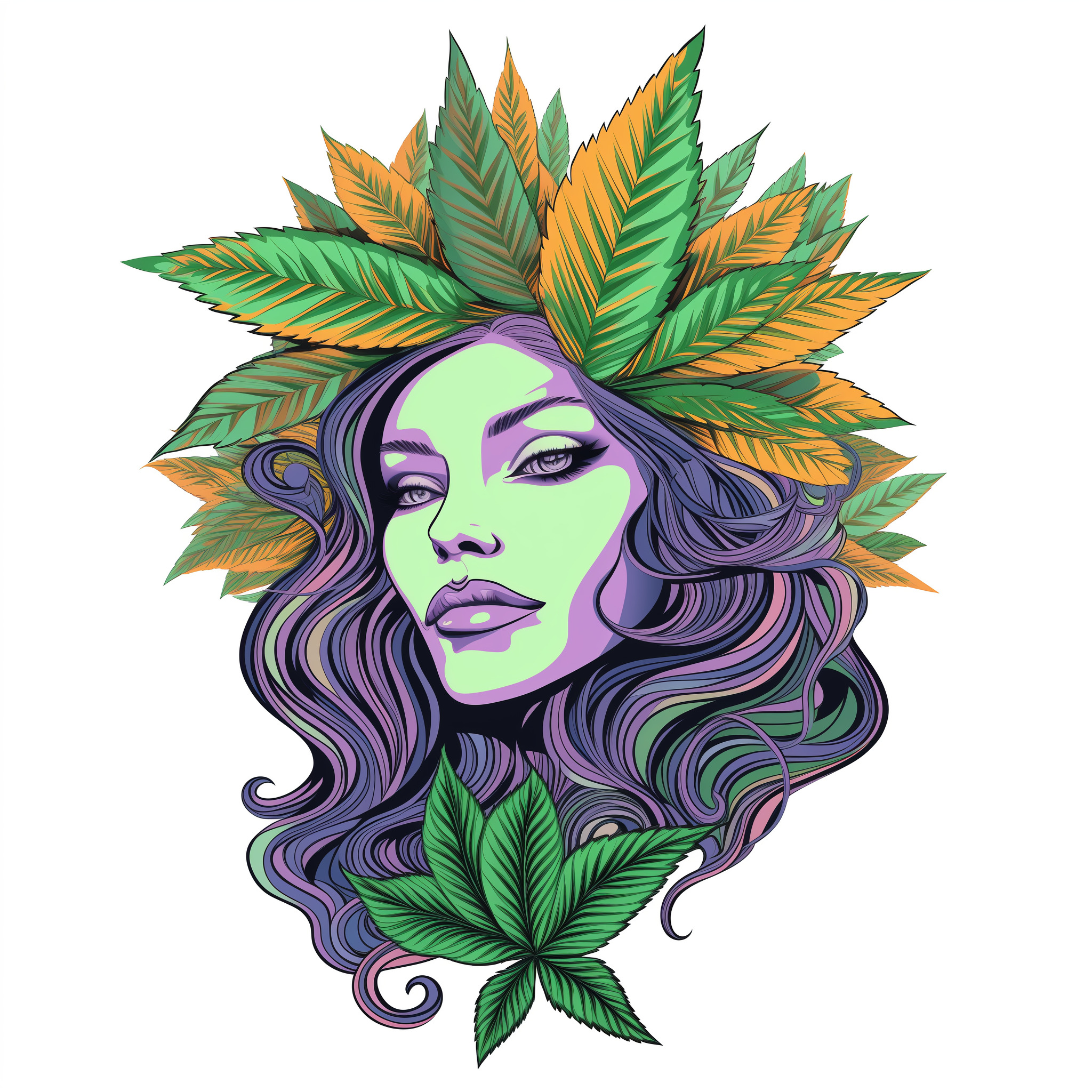 Printable Adult Psychedelic Marijuana Coloring Page Coloring Pages