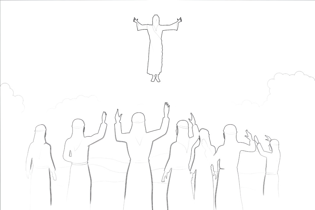 Printable Ascension Day Coloring Page - Mimi Panda