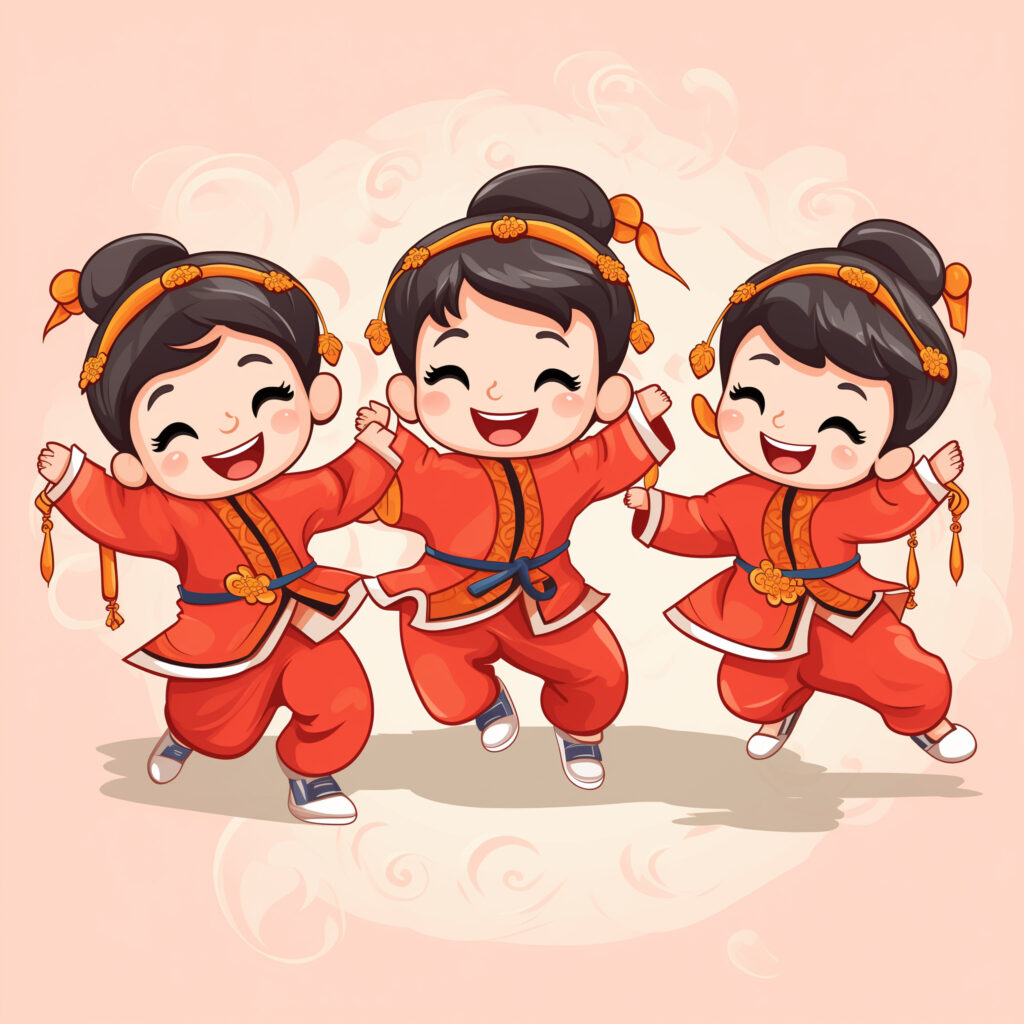 Chinese New Year Dance Coloring Page | Coloring Pages Mimi Panda