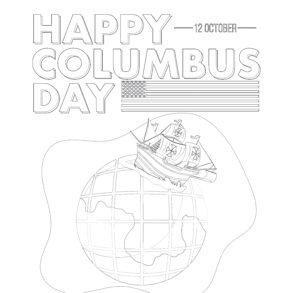 Columbus Day Coloring Page | Coloring Pages Mimi Panda