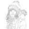 Girl Wearing Winter Clothes Coloring Page | Coloring Pages Mimi Panda