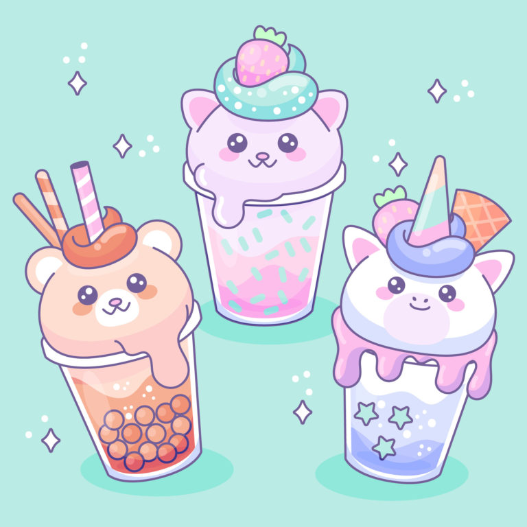 Printable Kawaii Bubble Tea Coloring Page - Mimi Panda