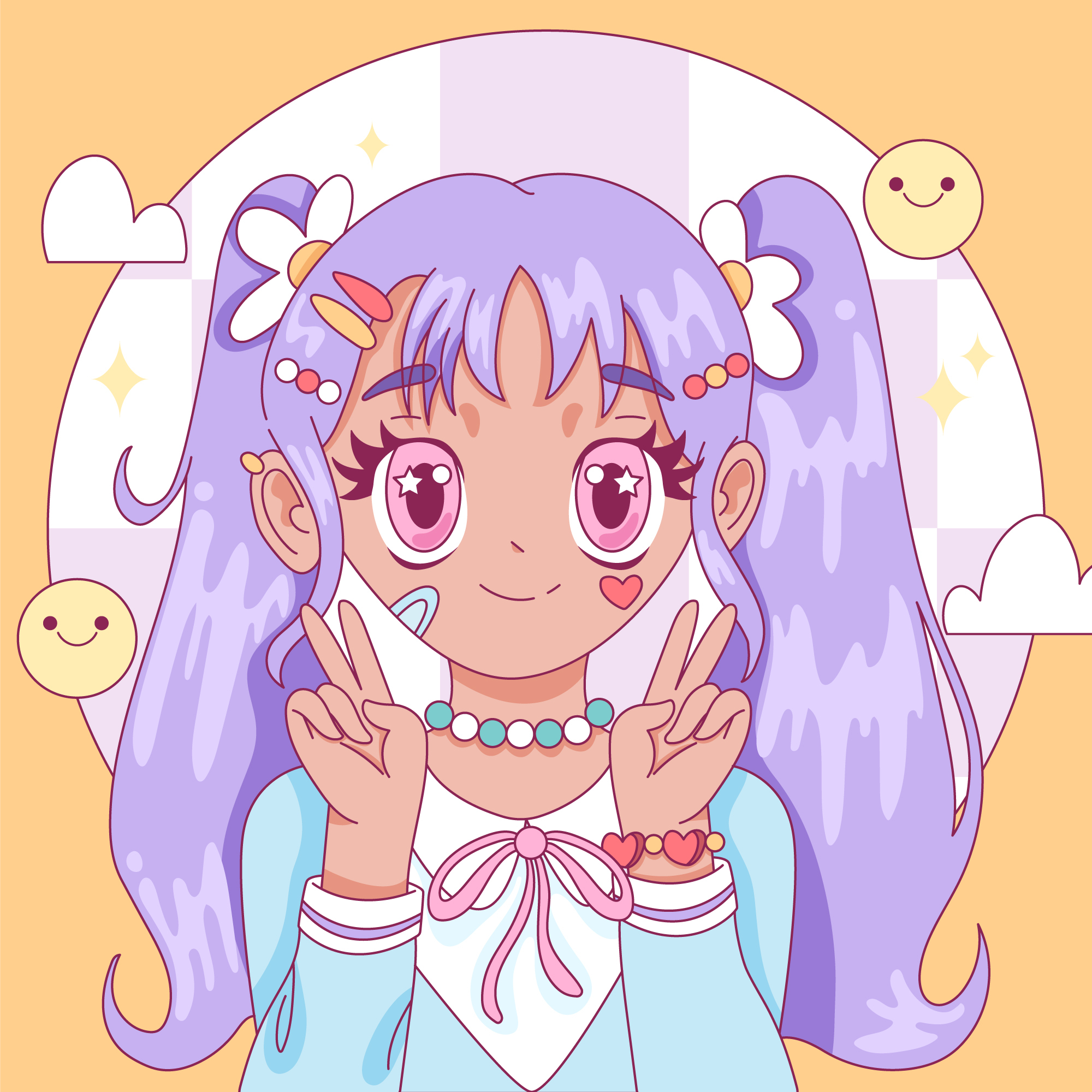 Cute Anime Girl Coloring Page Mimi Panda Cute Anime Girl Coloring Page Mimi Panda
