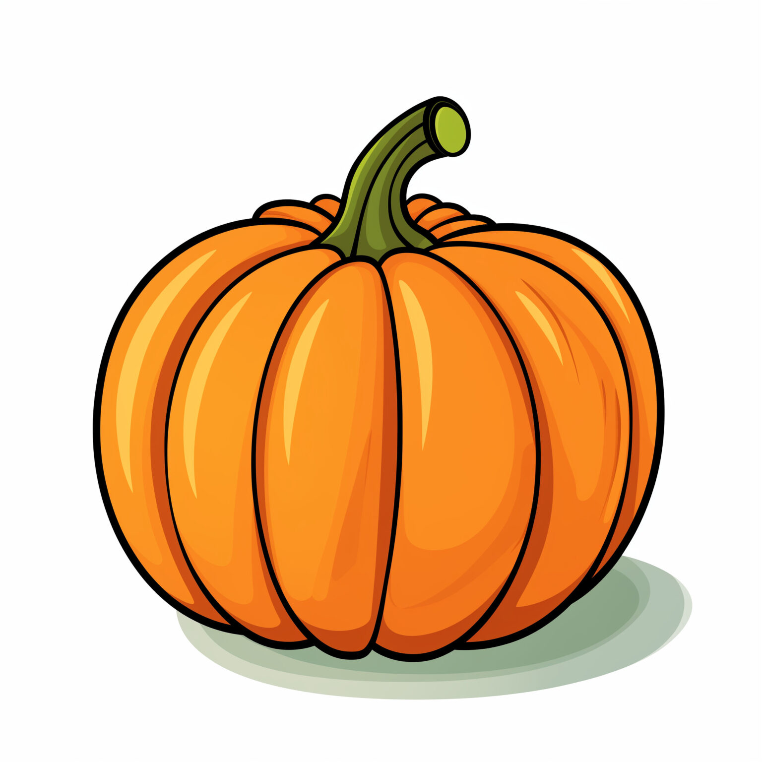 Pumpkin Coloring Page | Coloring Pages Mimi Panda