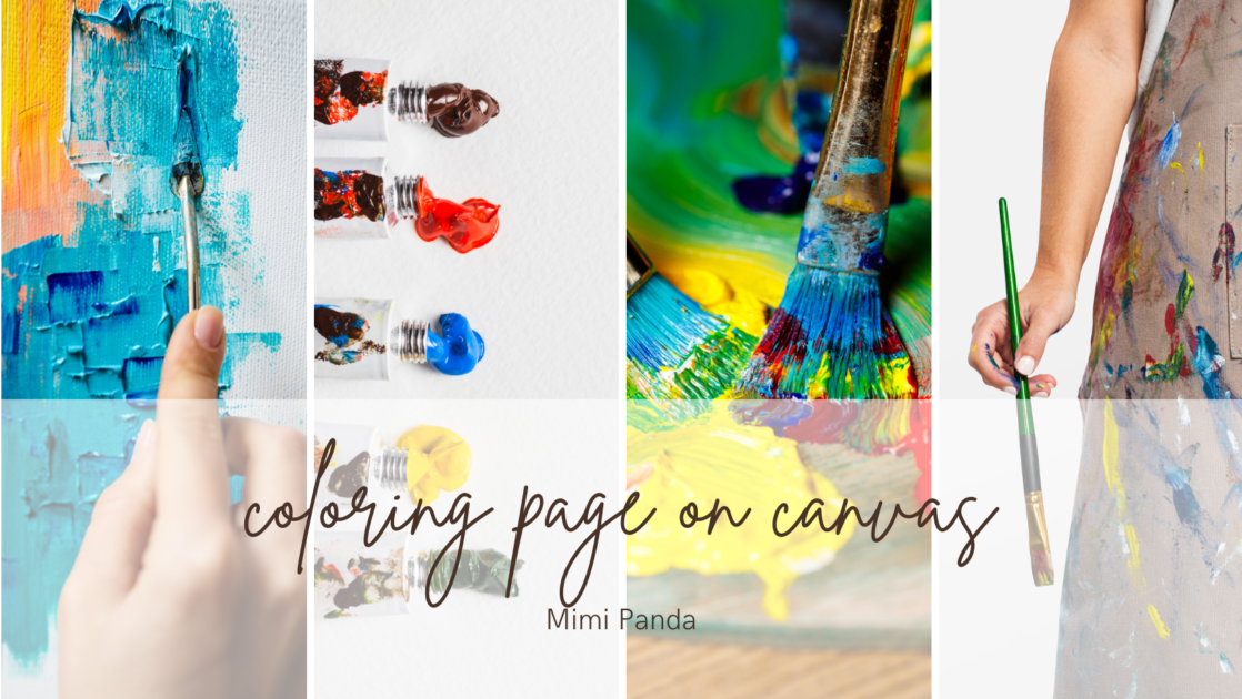 Canvas Prints: Coloring Page On Printable Canvas | Mimi Panda