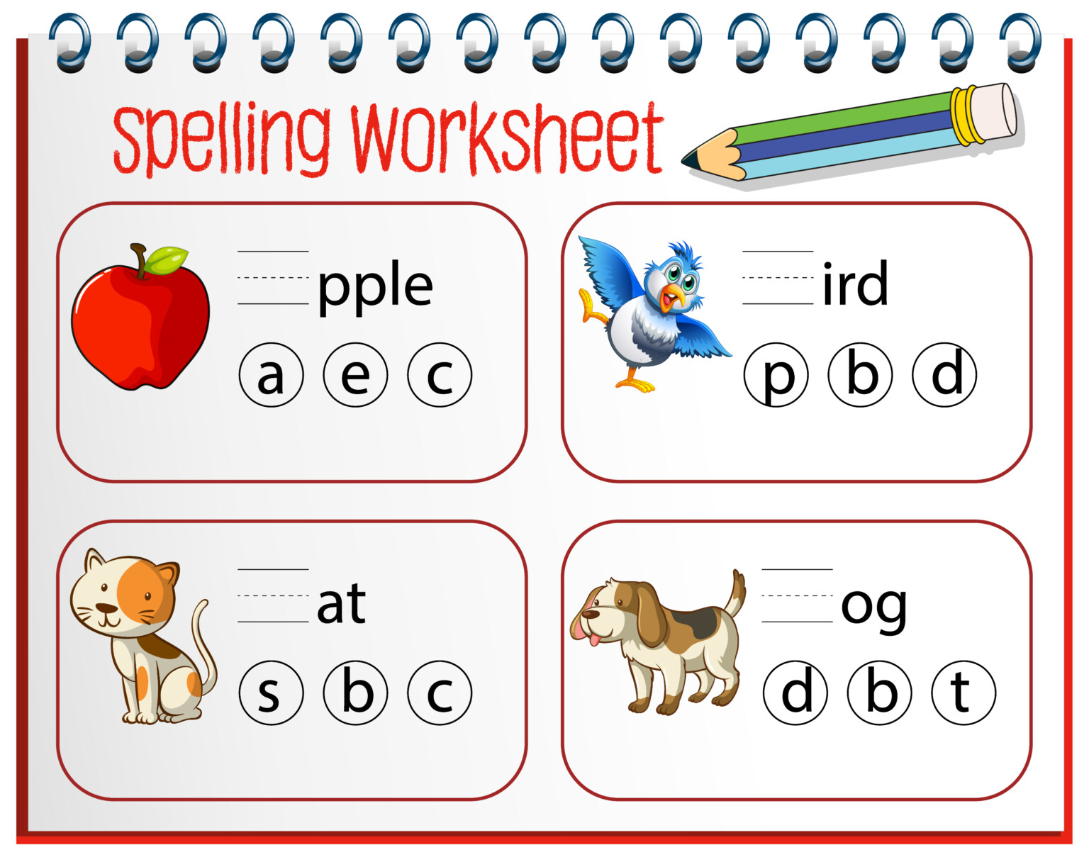 Printable Colouring Spelling Coloring Page - Mimi Panda