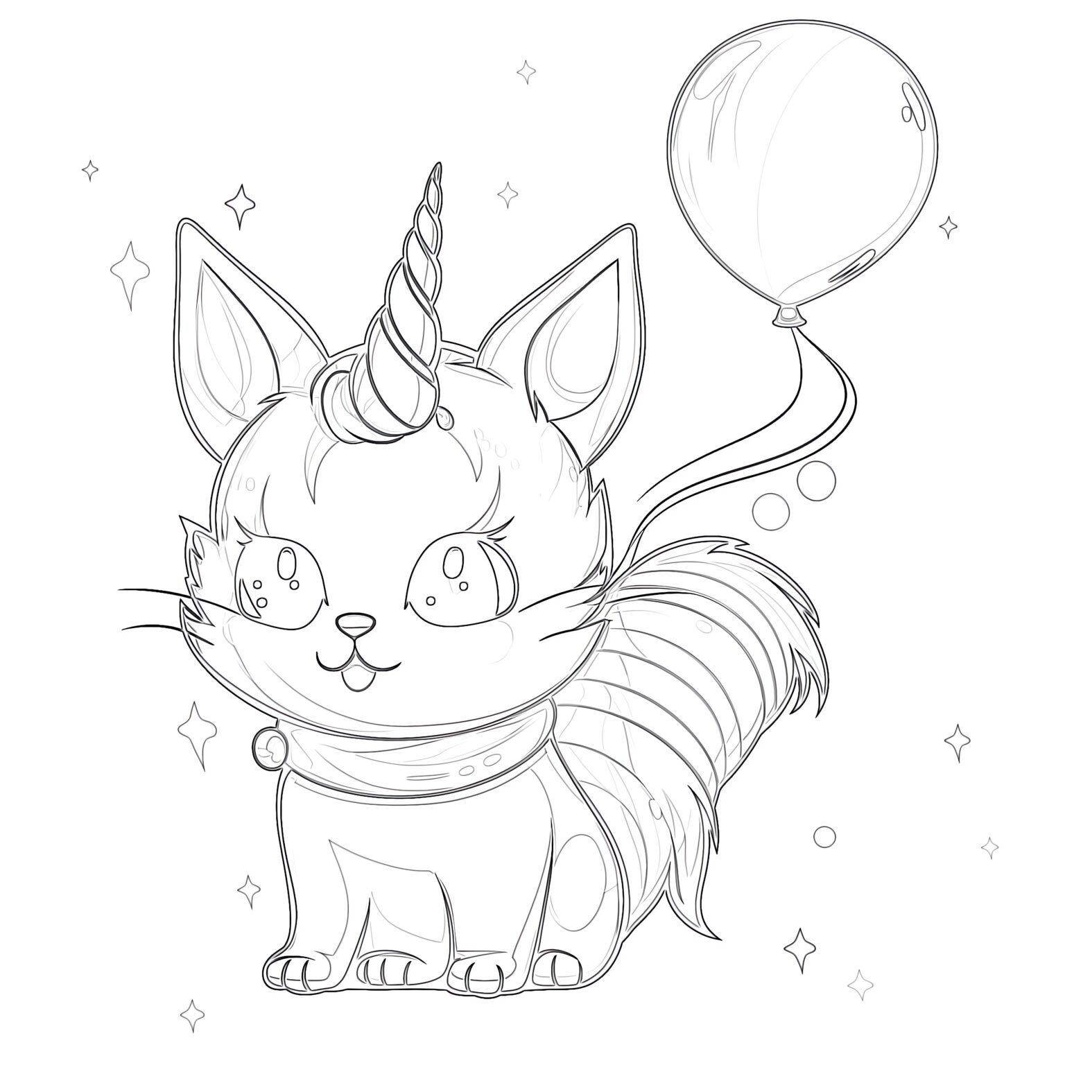 International Cat Day Coloring Page | Coloring Pages Mimi Panda