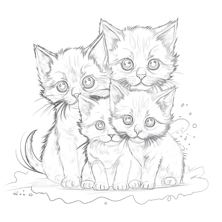 Cat and Dog Coloring Page | Coloring Pages Mimi Panda