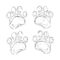 Different Cat Paws Coloring Page | Coloring Pages Mimi Panda