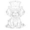 Magician Puppy Coloring Page | Coloring Pages Mimi Panda