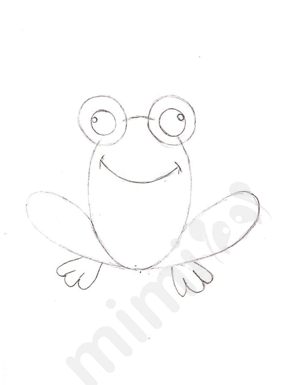 Frog Drawing: How to Draw Easily | Mimi Panda