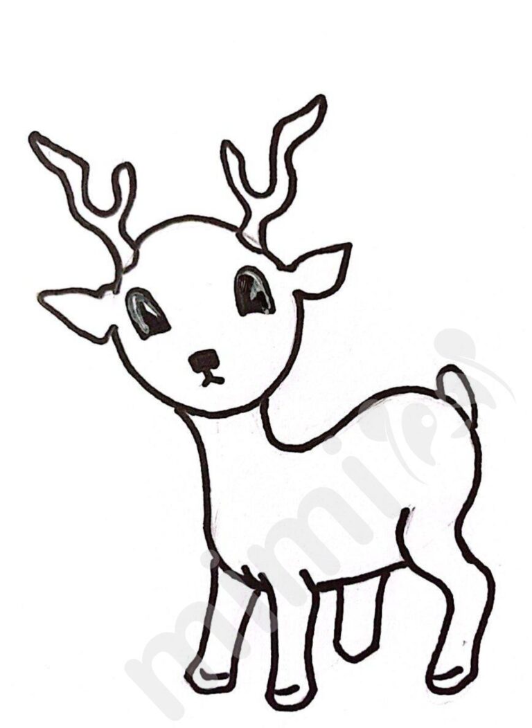 Deer Drawing: Step-by-Step Tutorial | Mimi Panda