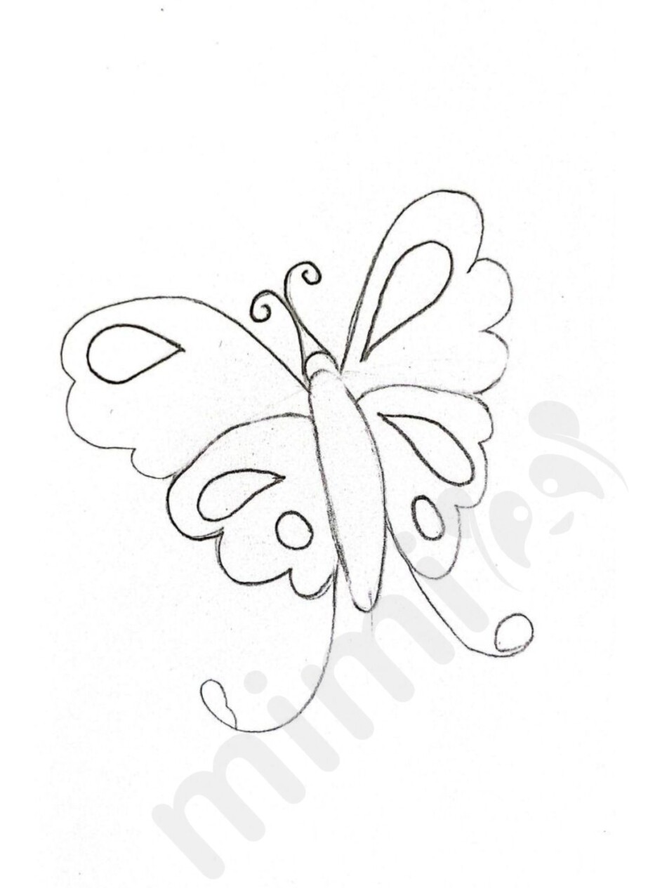 Butterfly Drawing: How to Draw Easily | Mimi Panda