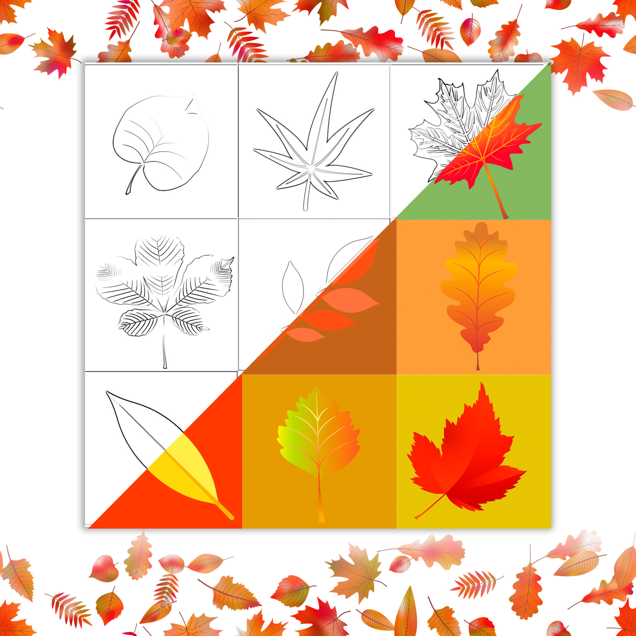 Páginas para colorear de Otoño | Mimi Panda
