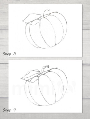 Pumpkin Drawing: Step-by-Step Tutorial | Mimi Panda