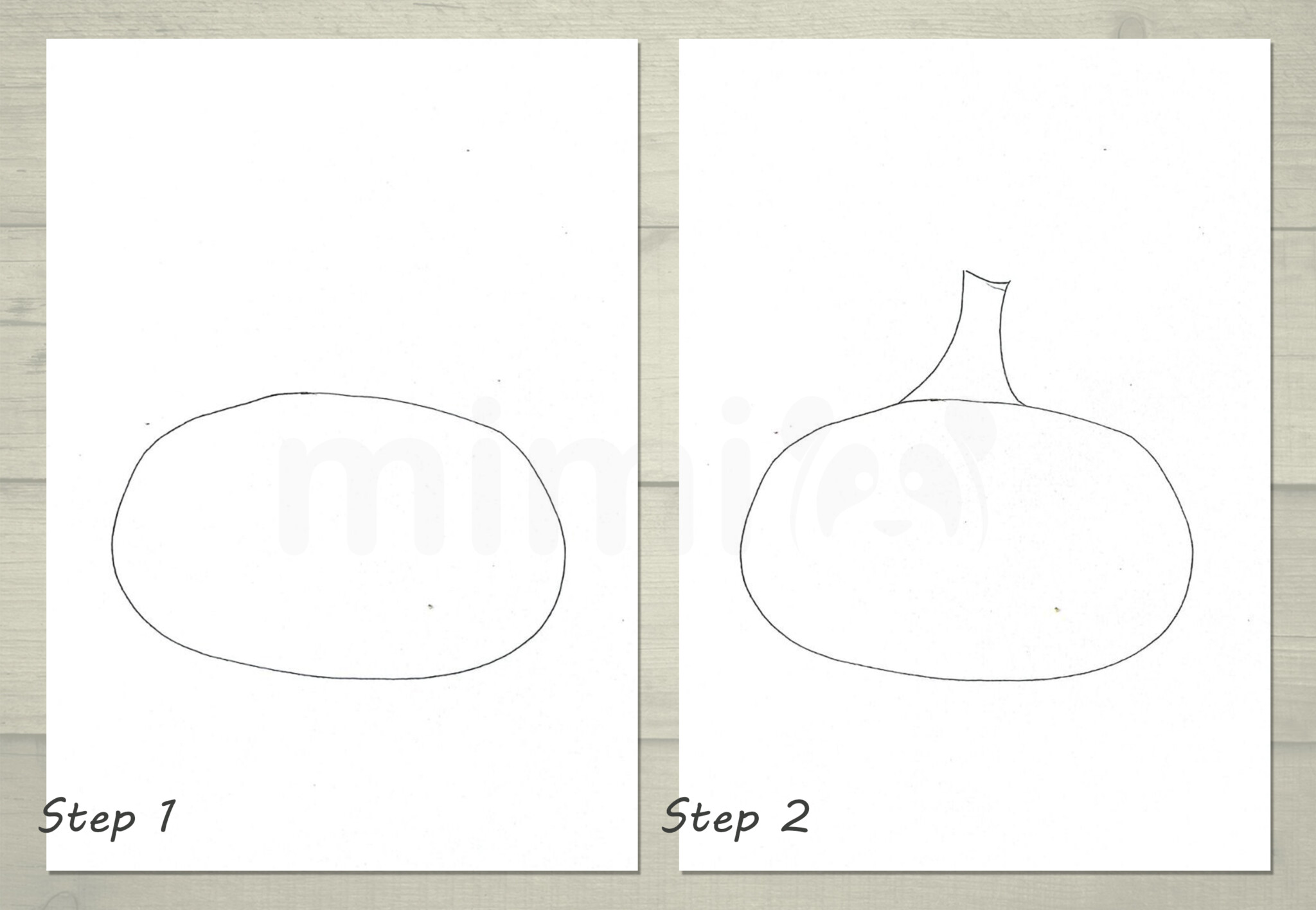 Pumpkin Drawing: Step-by-Step Tutorial | Mimi Panda
