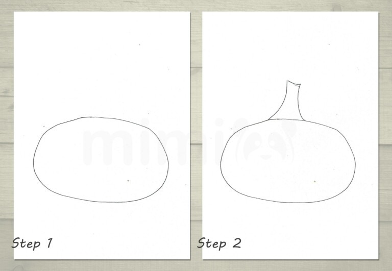Pumpkin Drawing: Step-by-Step Tutorial | Mimi Panda