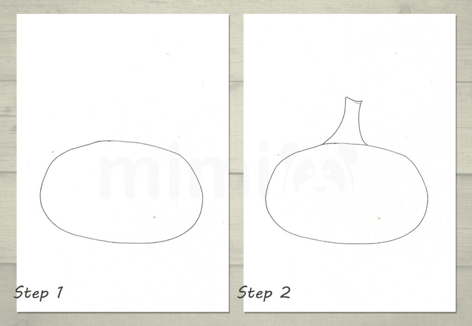 Pumpkin Drawing: Step-by-Step Tutorial | Mimi Panda