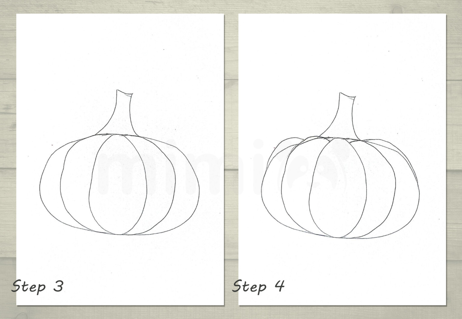 Pumpkin Drawing: Step-by-Step Tutorial | Mimi Panda