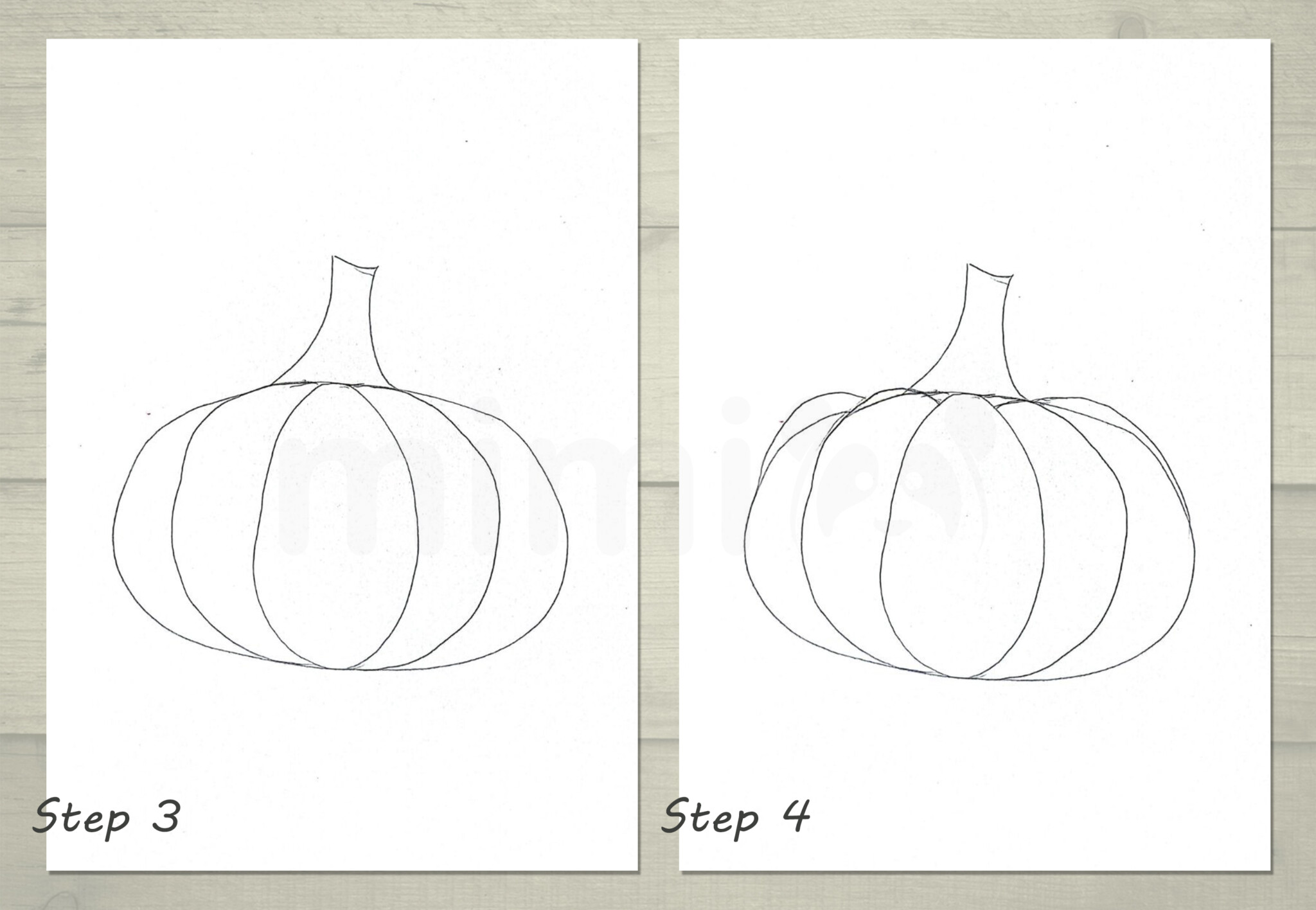 Pumpkin Drawing: Step-by-Step Tutorial | Mimi Panda