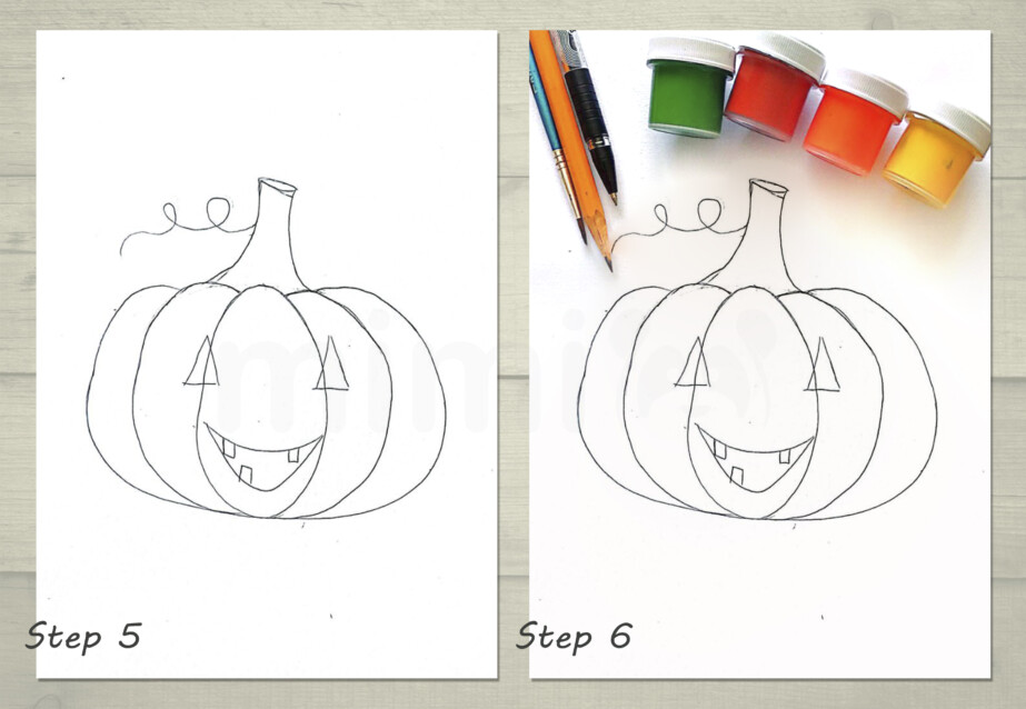 Dibujo De Calabaza: Tutorial Paso A Paso | Mimi Panda