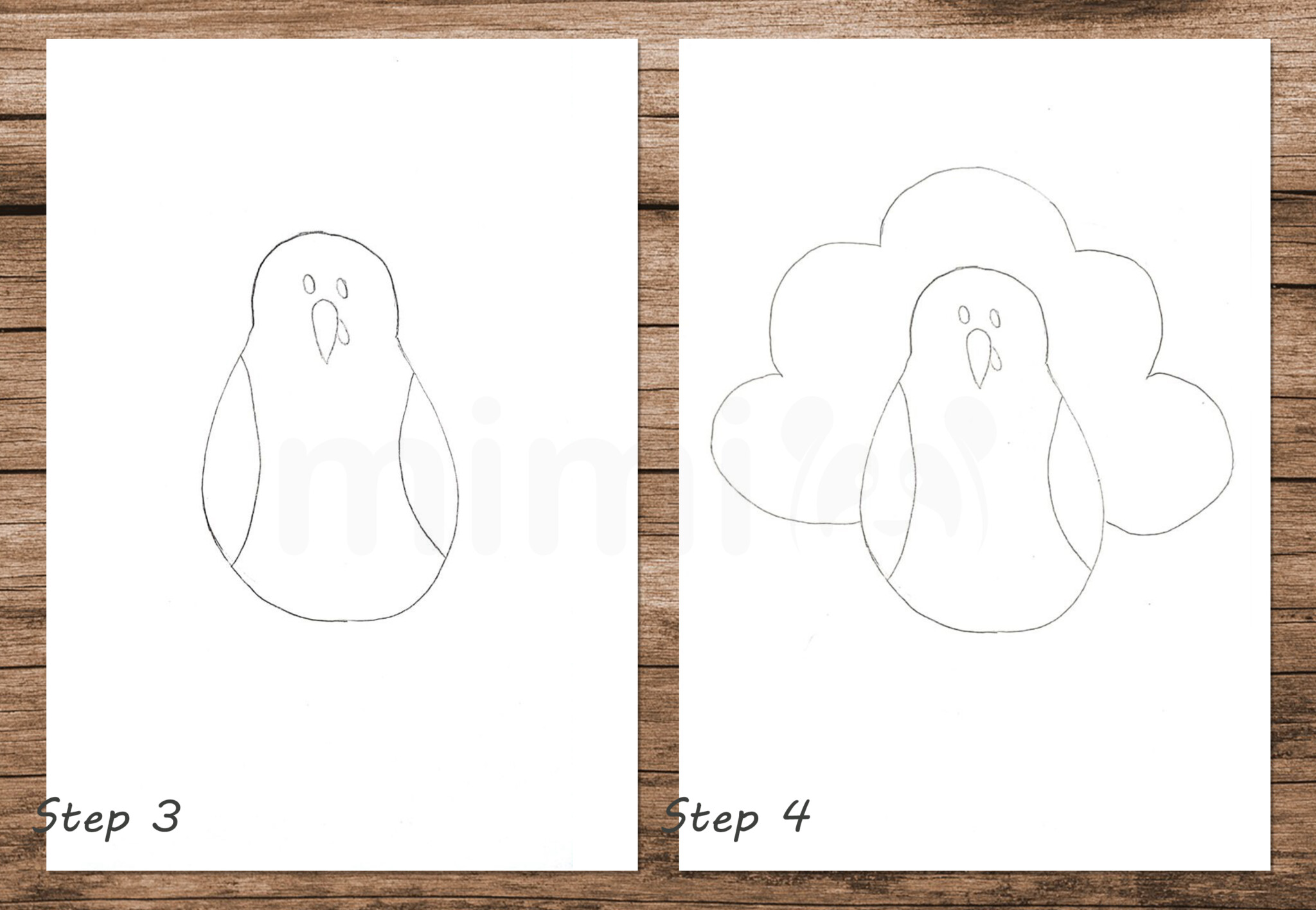 Turkey Drawing: How to Draw | Mimi Panda