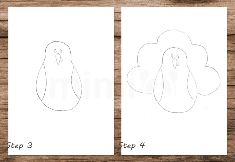 Turkey Drawing: How to Draw | Mimi Panda