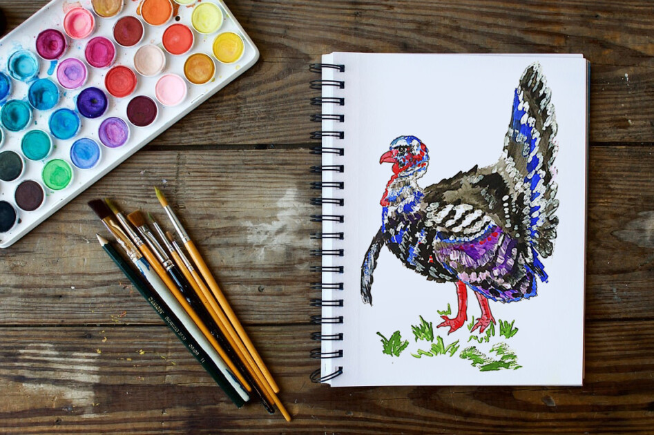 Turkey Drawing: How to Draw | Mimi Panda