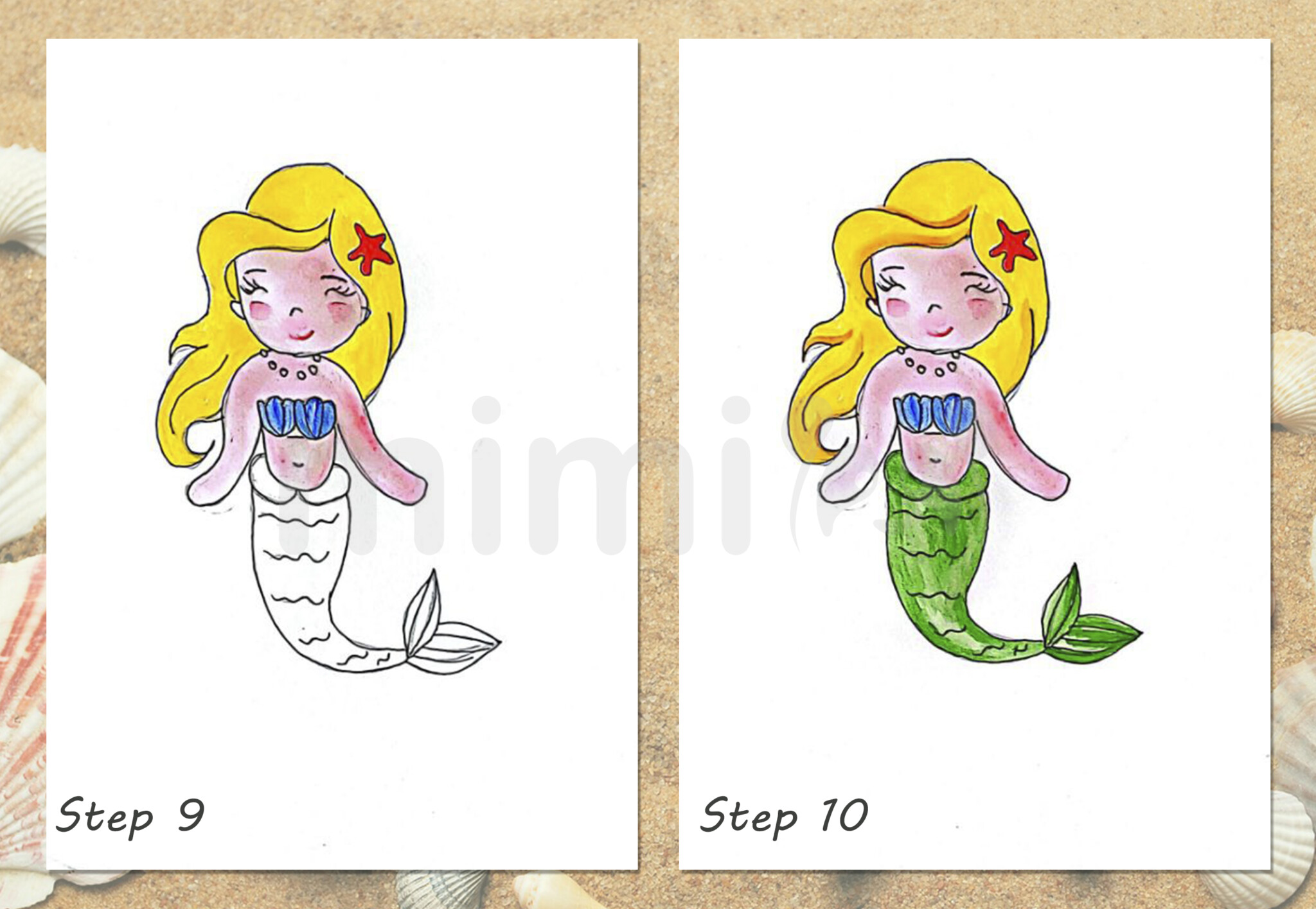 Mermaid Drawing: Step-by-Step Tutorial | Mimi Panda
