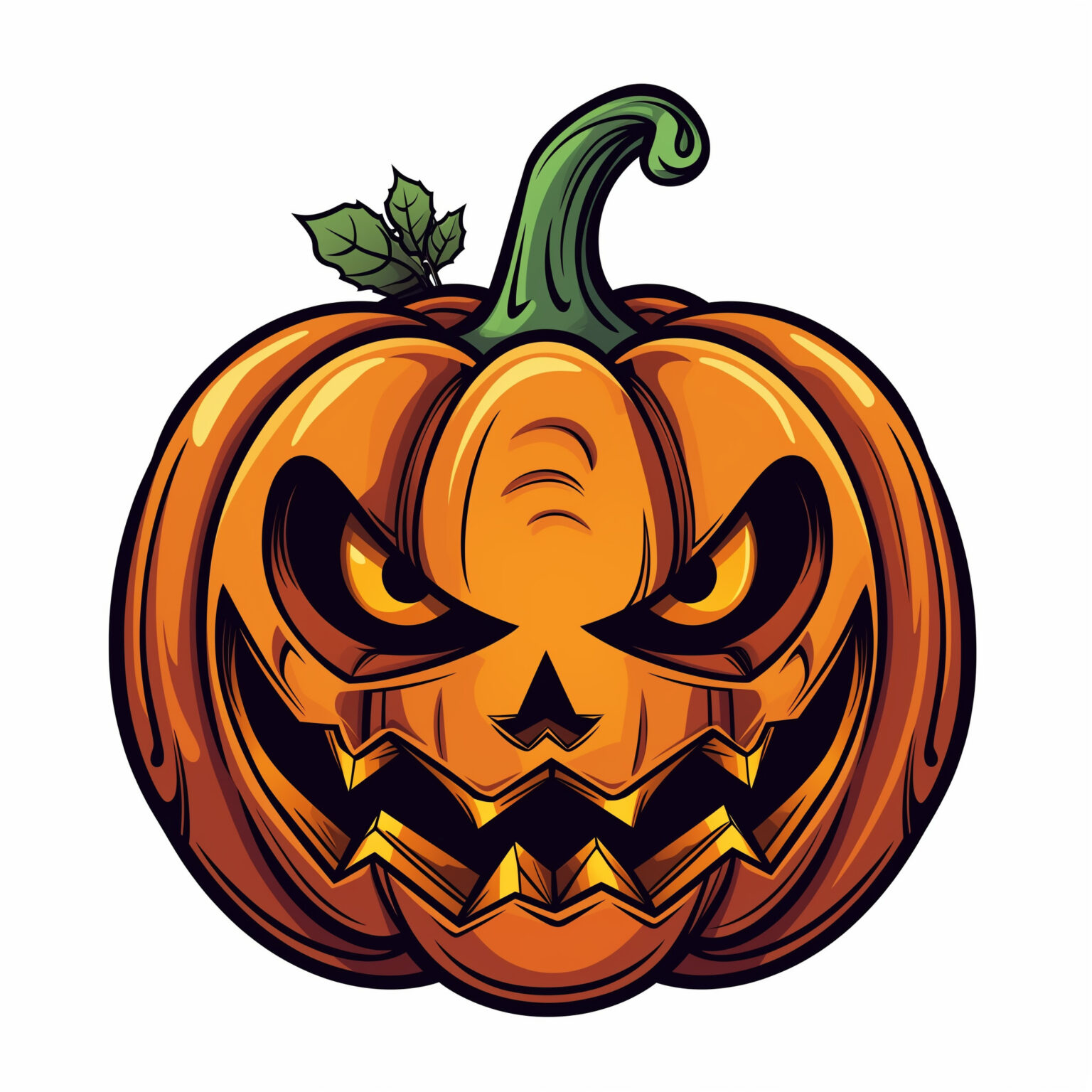 Scary Pumpkin Coloring Page | Coloring Pages Mimi Panda