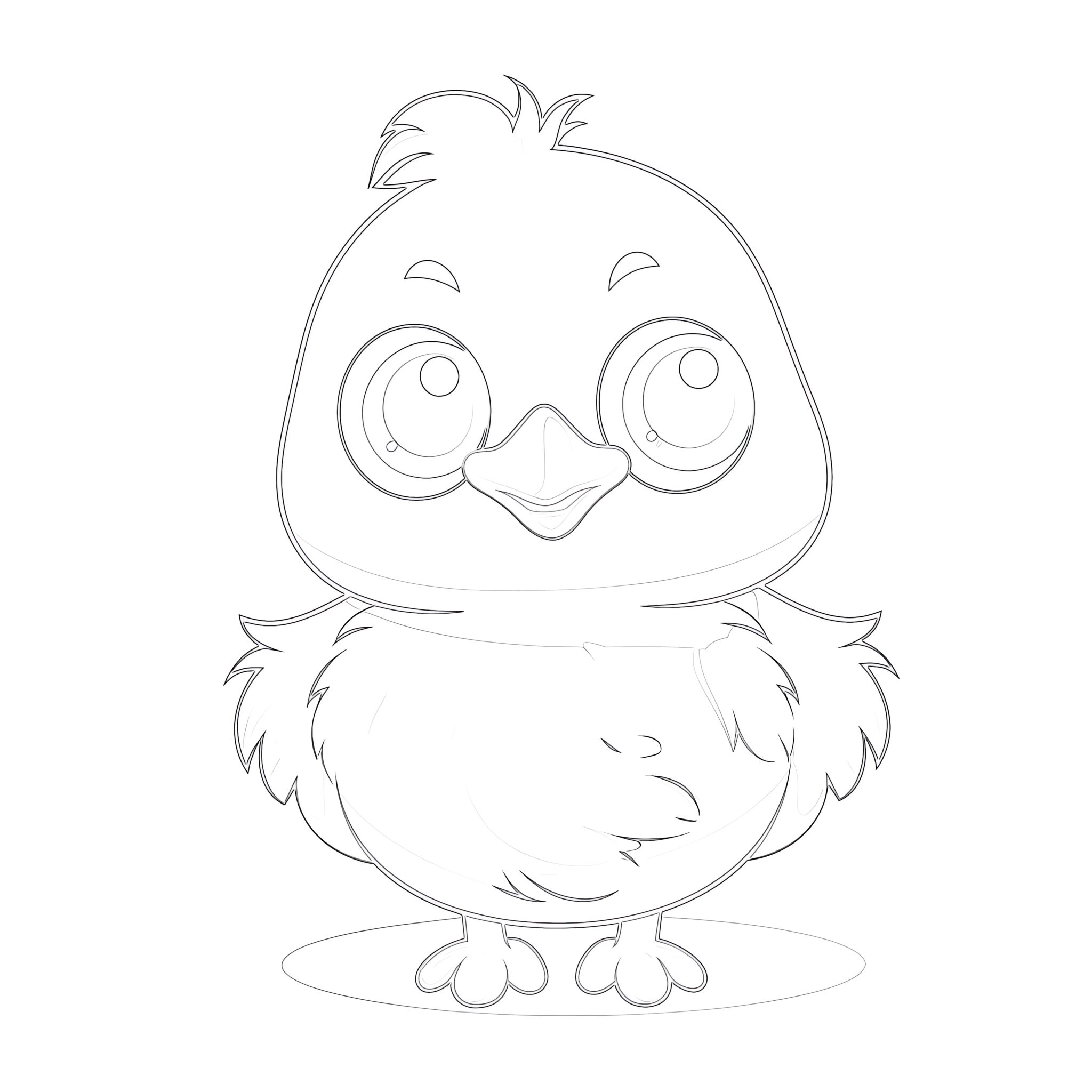 Free Chick Coloring Page | Coloring Pages Mimi Panda