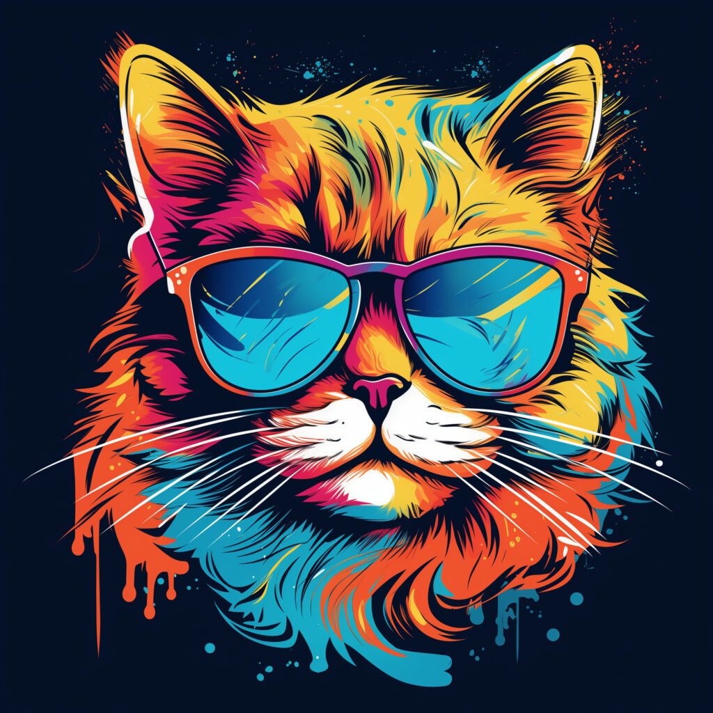 Free Cool Cat Coloring Page | Coloring Pages Mimi Panda