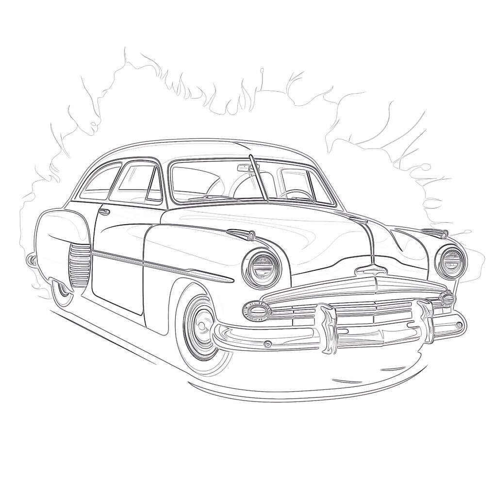 Automobile Coloring Page | Coloring Pages Mimi Panda