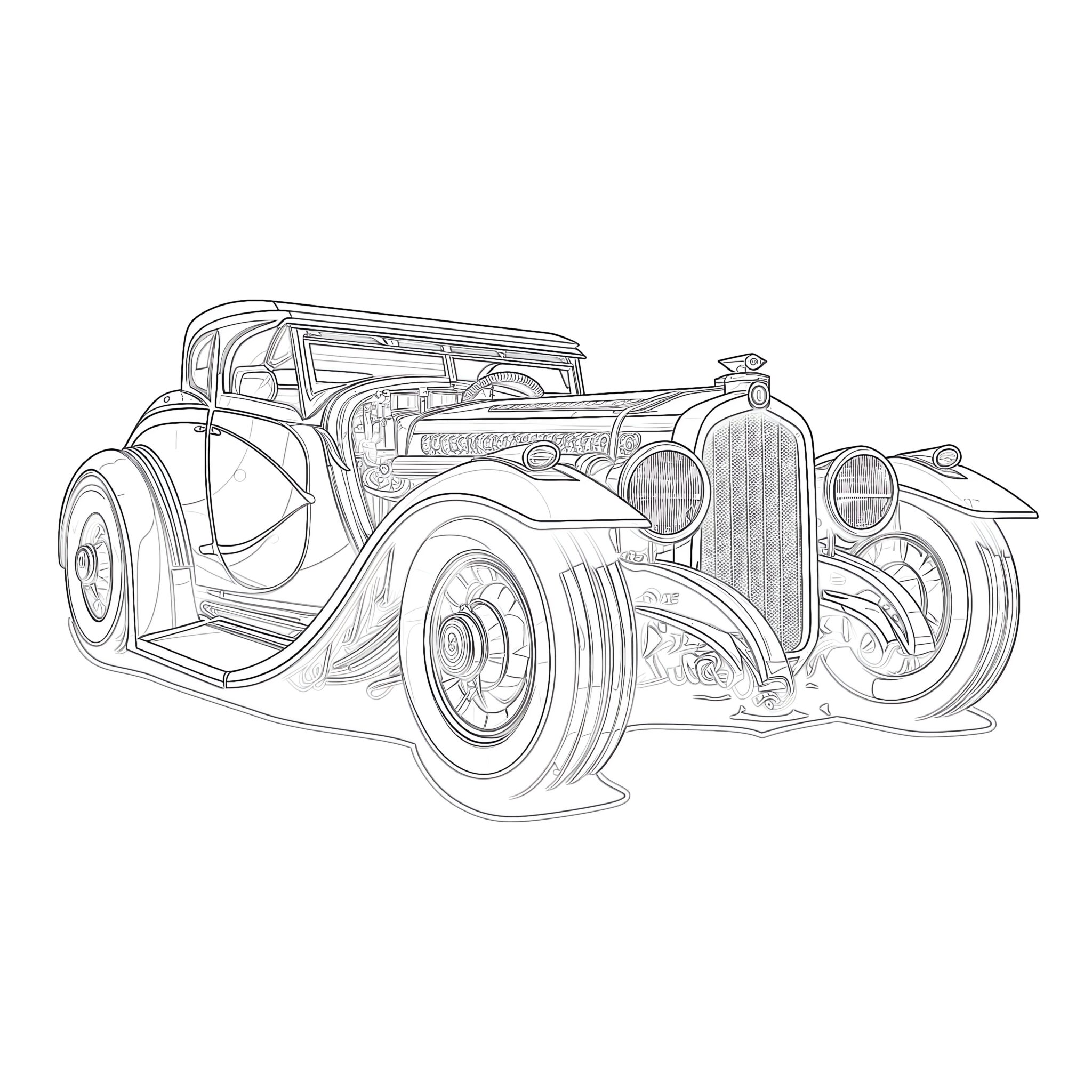 Free Adult Car Coloring Page | Coloring Pages Mimi Panda