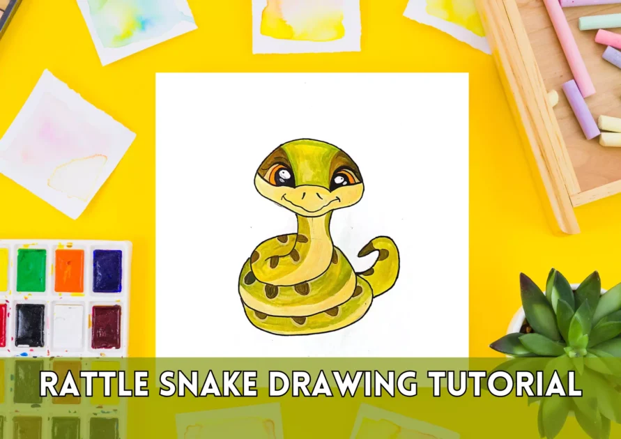 How To Draw a Rattlesnake: Step by Step | How to Mimi Panda
