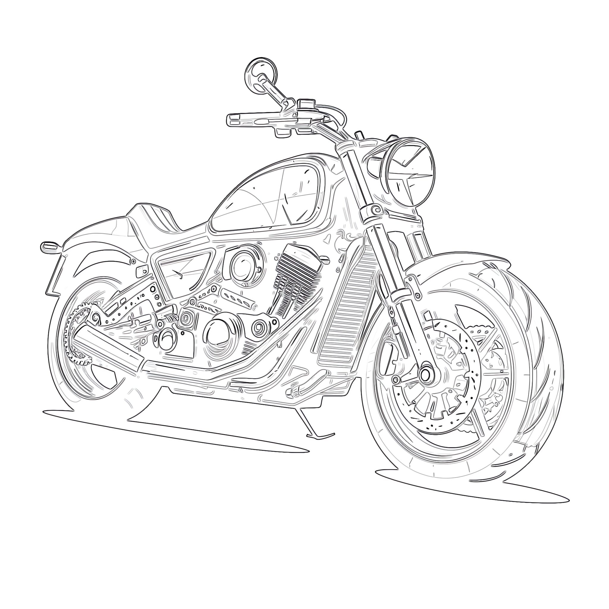 Free Moto Coloring Page | Coloring Pages Mimi Panda