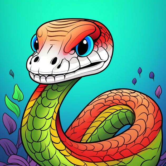 Free Snake Coloring Page | Coloring Pages Mimi Panda