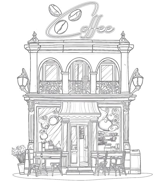 Best Coffee Coloring Page | Coloring Pages Mimi Panda