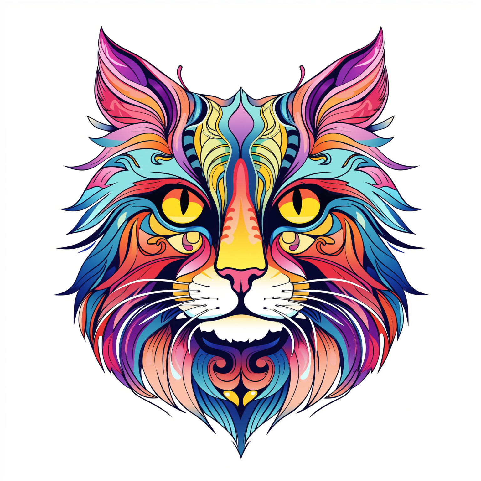 Space Cat Coloring Page | Coloring Pages Mimi Panda