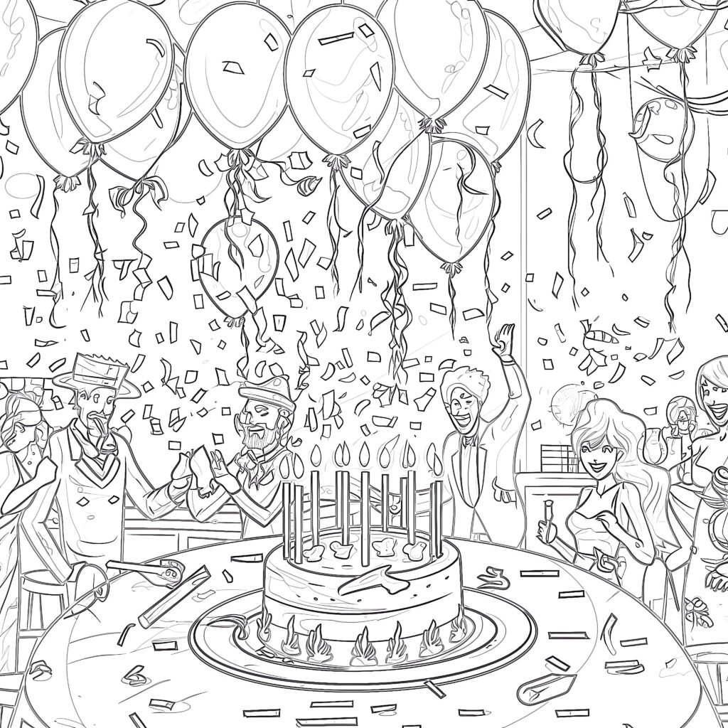 Happy Birthday Adult Coloring Pages | Coloring Pages Mimi Panda