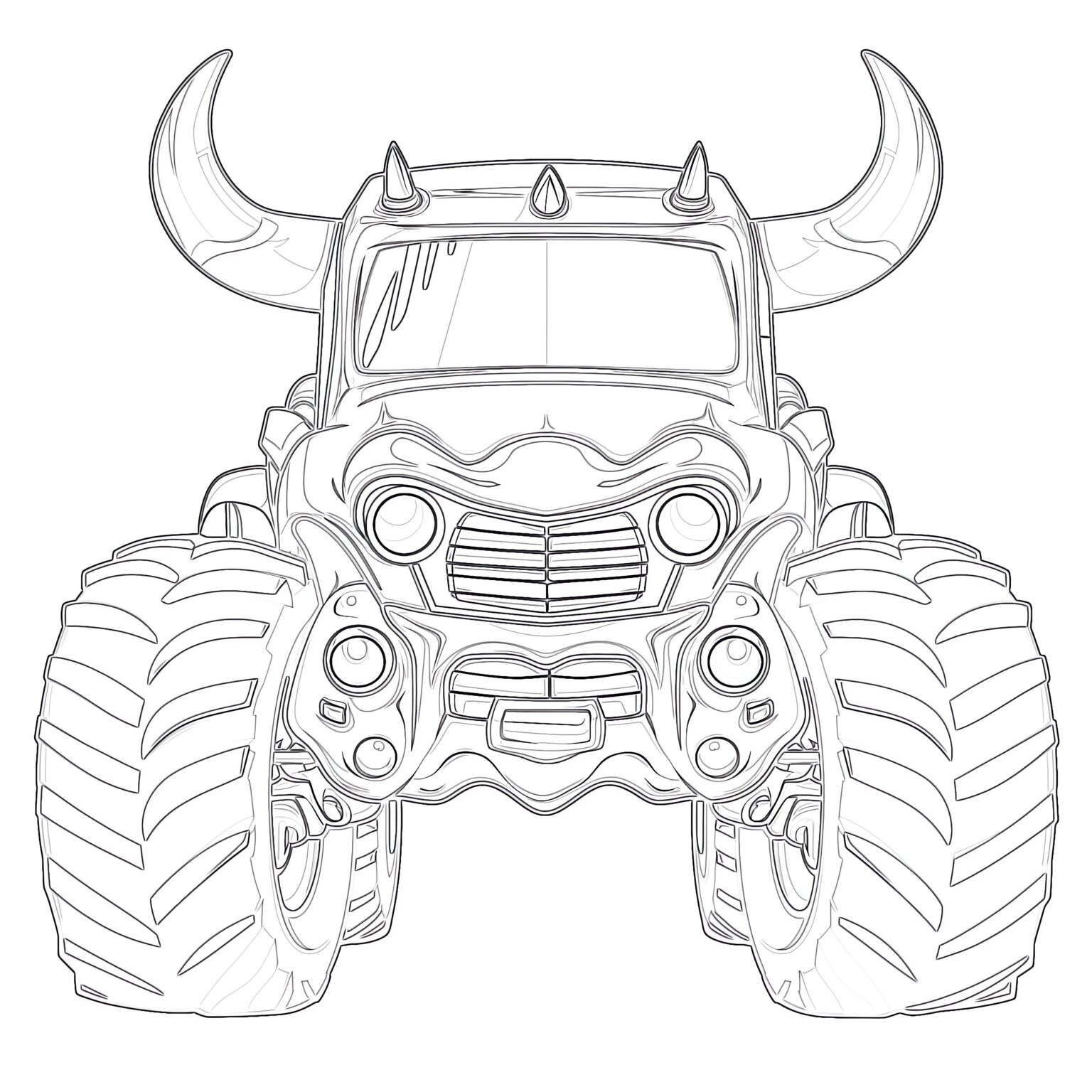 Monster Truck Coloring Page Ukraine Flag | Coloring Pages Mimi Panda