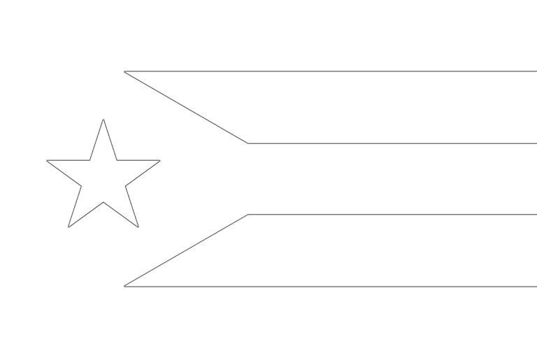 Puerto Rico Flag Coloring Page | Coloring Pages Mimi Panda