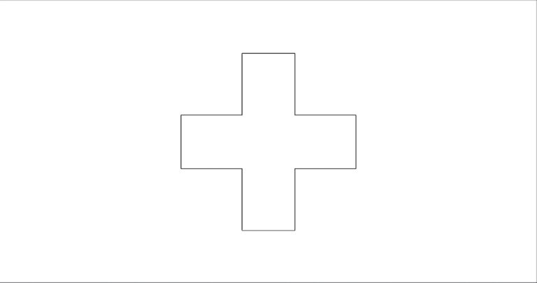 Switzerland Flag Printable Coloring Page | Coloring Pages Mimi Panda
