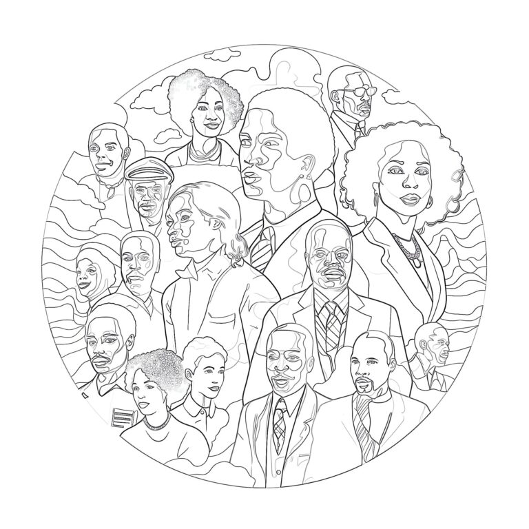 Black History Month Coloring Page | Coloring Pages Mimi Panda
