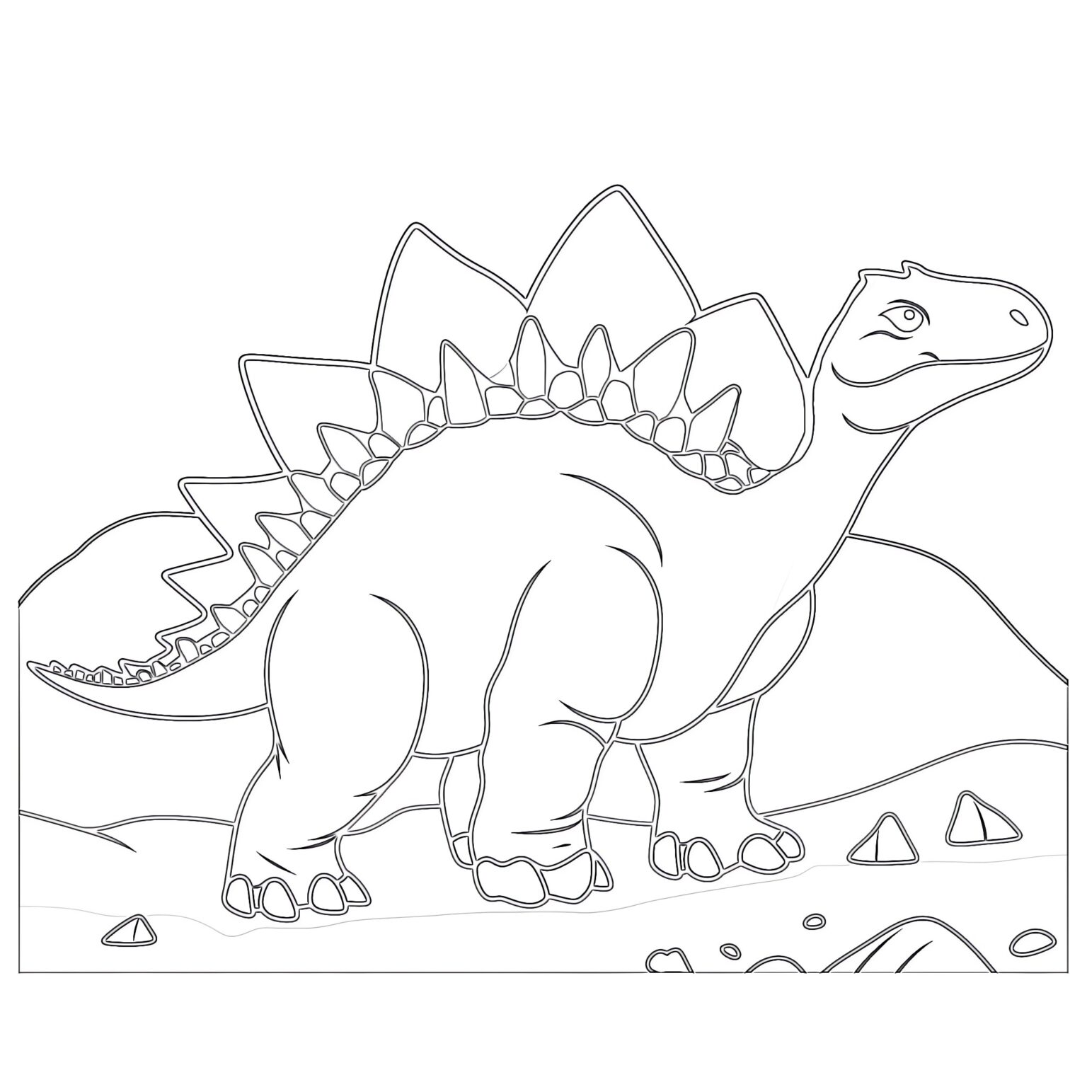 Printable Dinosaur Coloring Page - Mimi Panda
