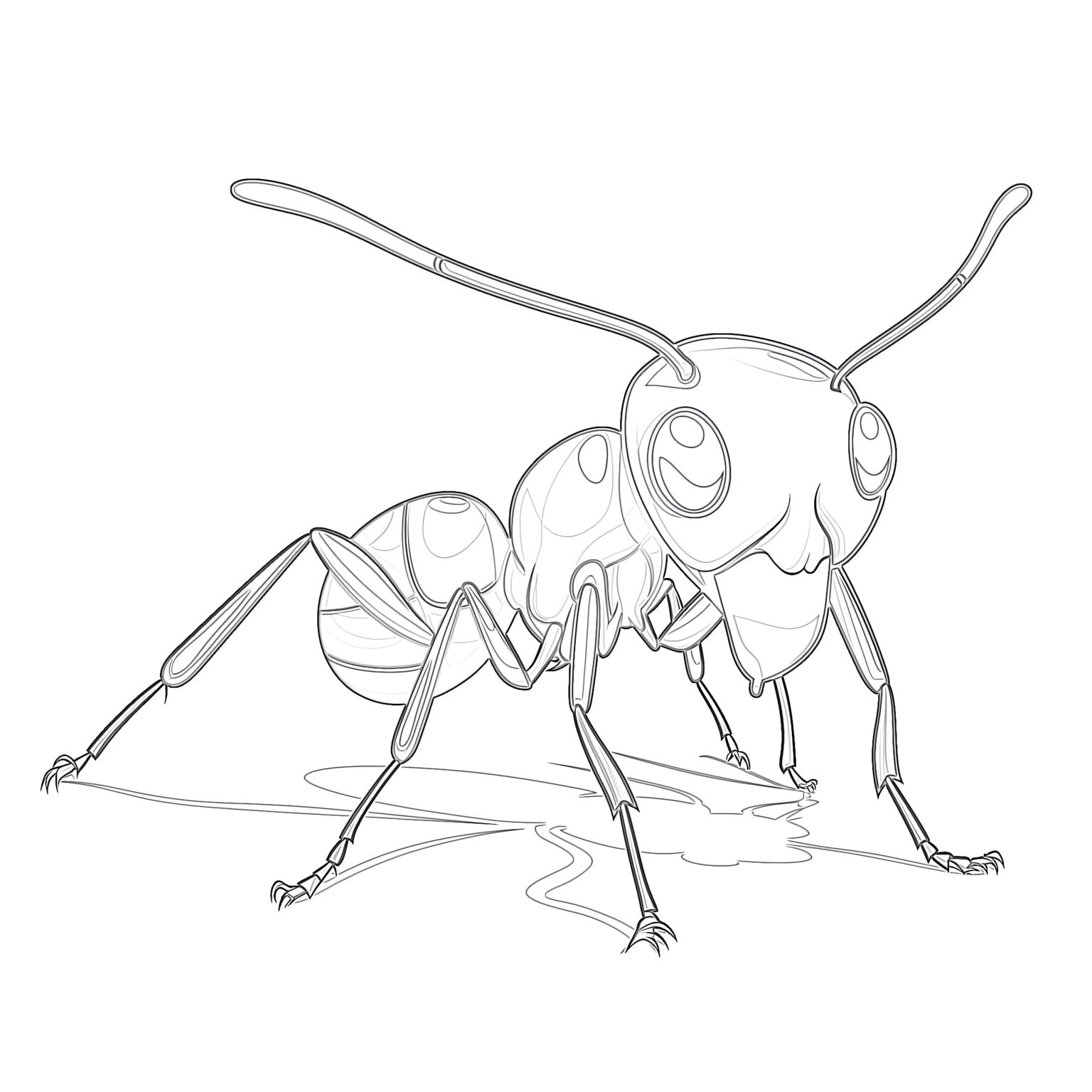 Ant Coloring Page | Coloring Pages Mimi Panda